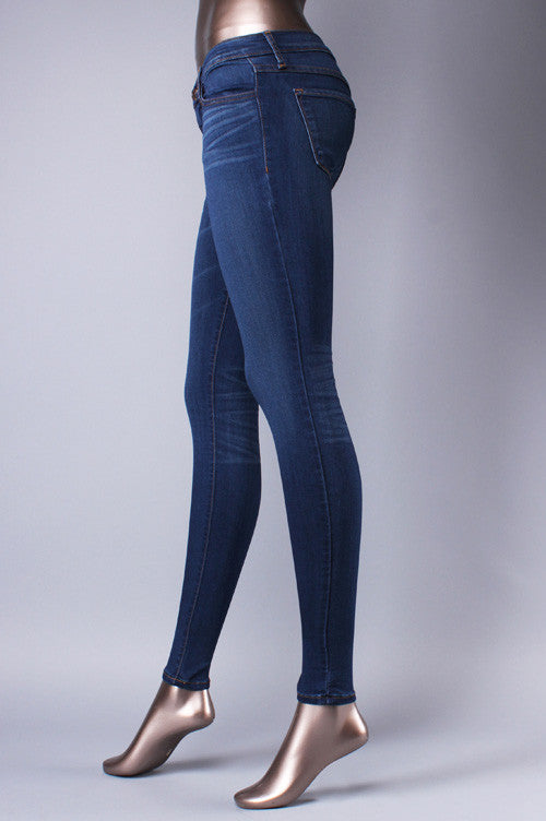 3D RESIN SOFT WASH DENIM SKINNY JEANS